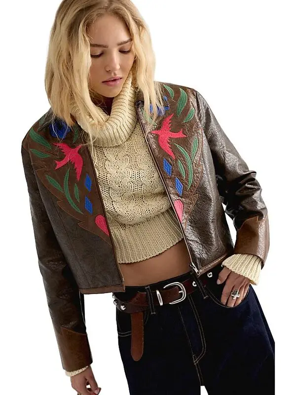 MOTHER The Open Book Zip Jacket - Brown