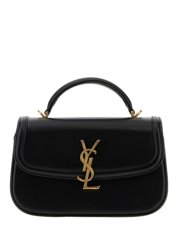 Saint Laurent Leather Mini Solferino Handbag - Black