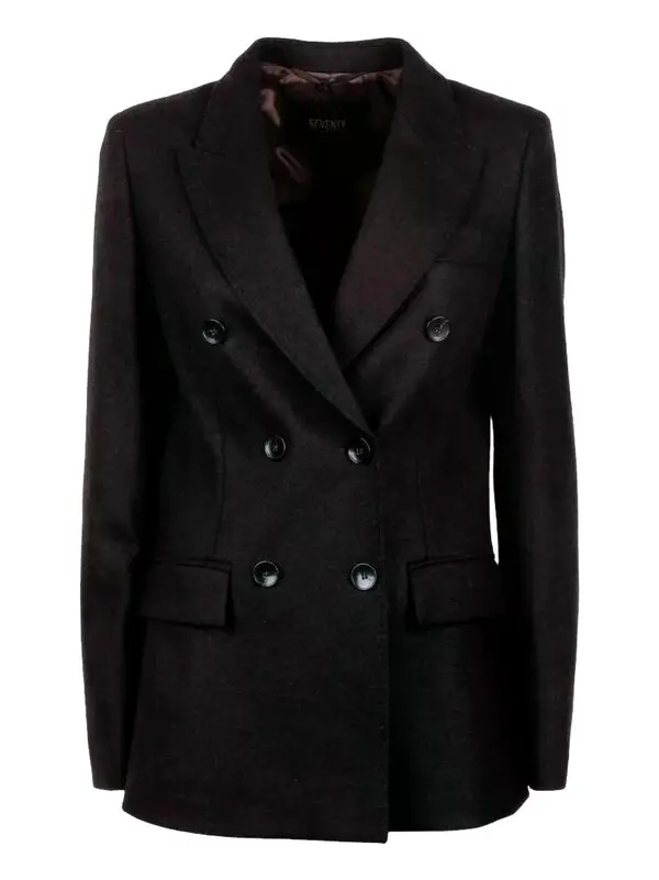 Seventy Double-breasted Jacket - Brown