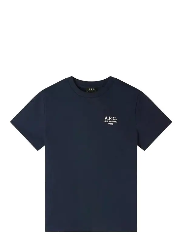 A.p.c. Rue Madame Embroidered T-shirt - Blue