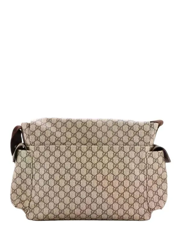 Gucci Diaper Bag Gg Coated Canvas Crossbody Bag - Brown