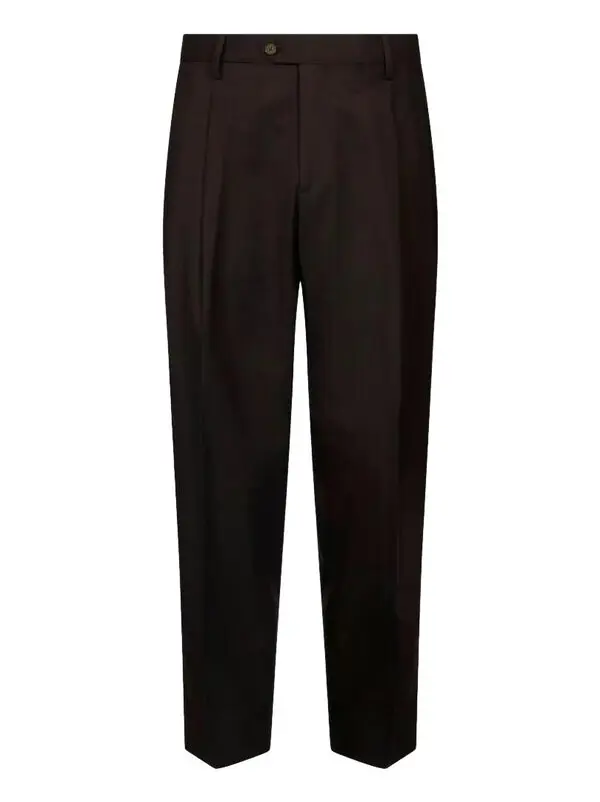 BRIGLIA 1949 Pleated Tailored Trousers - Brown