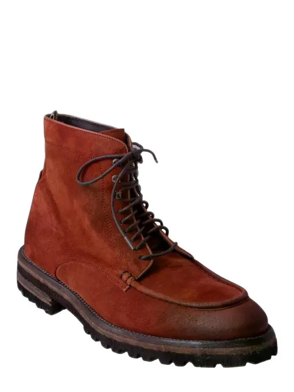 LES HÉRITIERS Lace-up Suede Boots - Brown