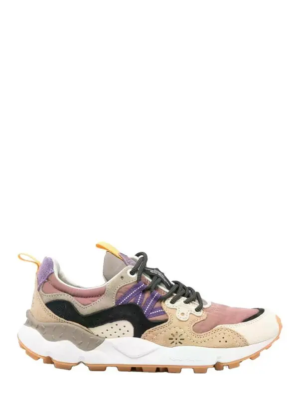 FLOWER MOUNTAIN Perforated Panelled Sneakers - Neutrals