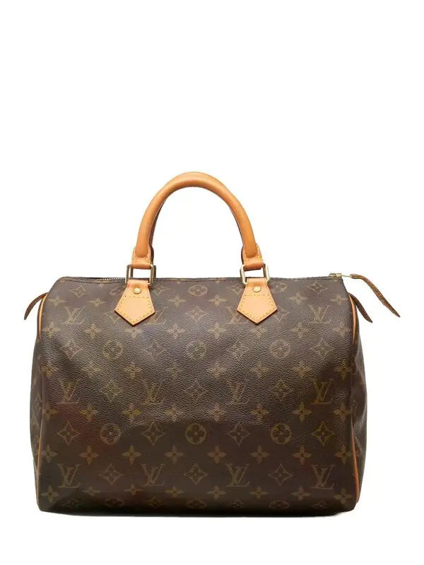 LOUIS VUITTON 2001 Monogram Speedy 30 Boston Bag - Brown