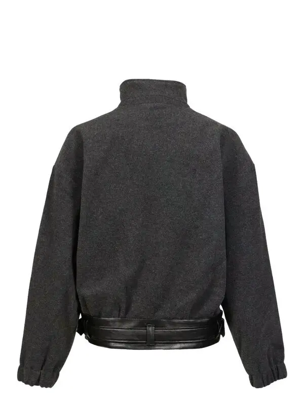 AV VATTEV Alliance Belted Wool Jacket - Grey