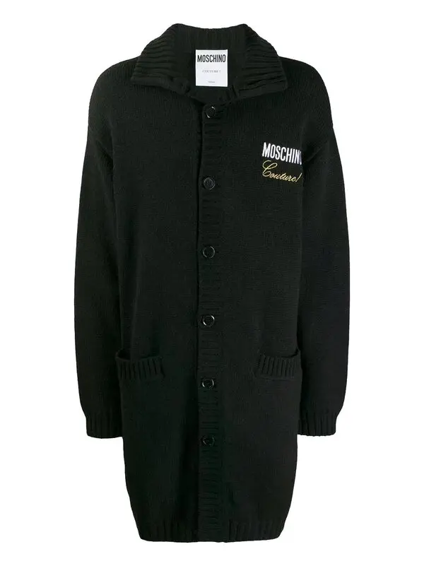 Moschino Turtle Neck Cardigan - Black