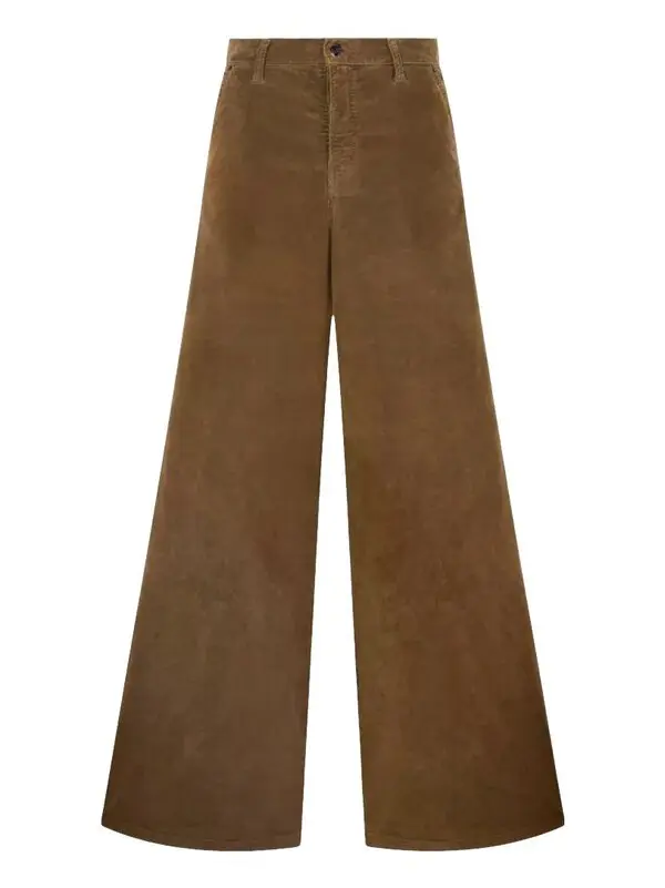 LOIS Corduroy Wide-leg Trousers - Brown