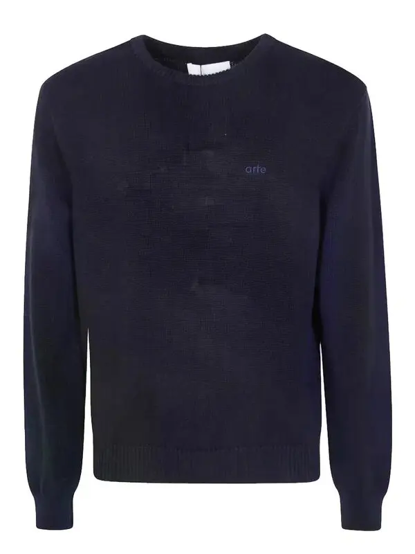 ARTE ANTWERP Logo-embroidered Knitted Sweater - Black