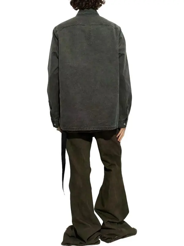 Rick Owens Button-up Denim Shirt - Grey