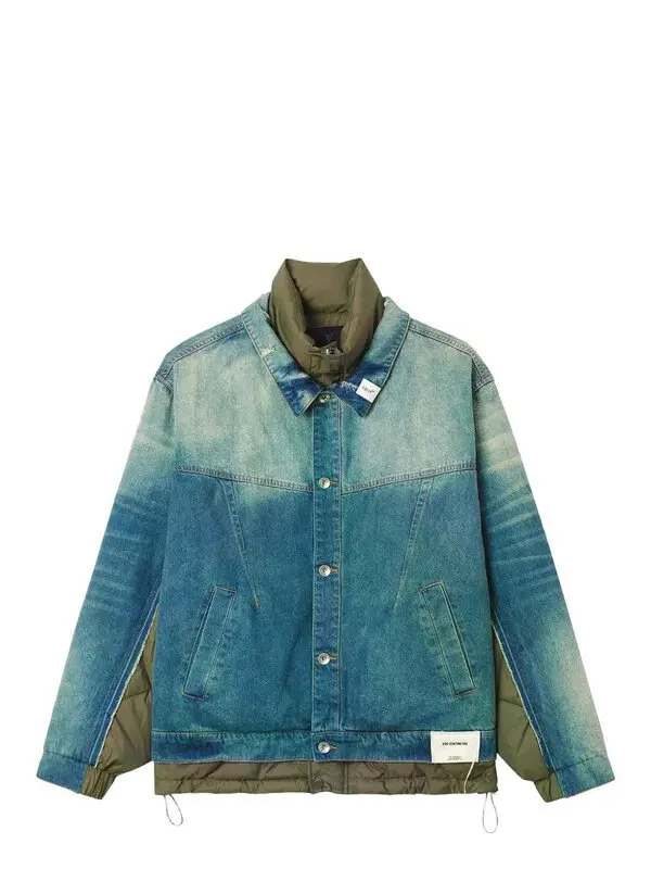 FIVE CM Quilted-panel Denim Jacket - Blue