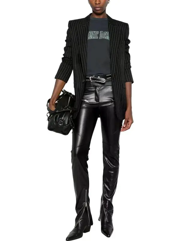 ANIYE BY Caly Zip-detail Faux-leather Trousers - Black