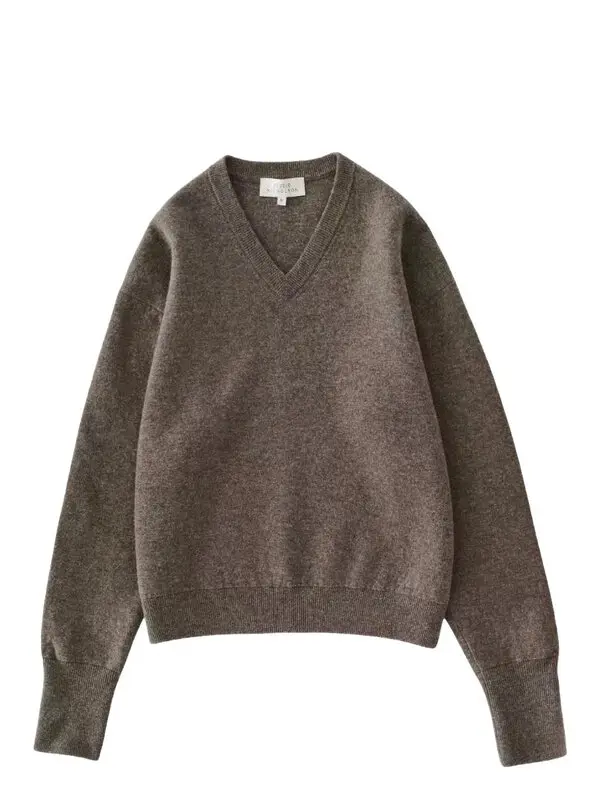 Studio Nicholson Loch V-neck Sweater - Brown