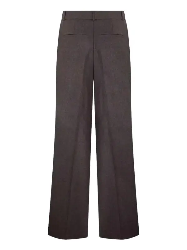 Peserico Pressed-crease Wide-leg Trousers - Brown