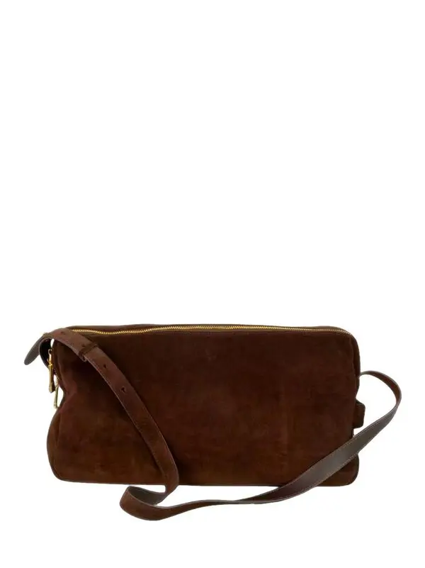 Ermanno Scervino Suede Double-zip Shoulder Bag - Brown