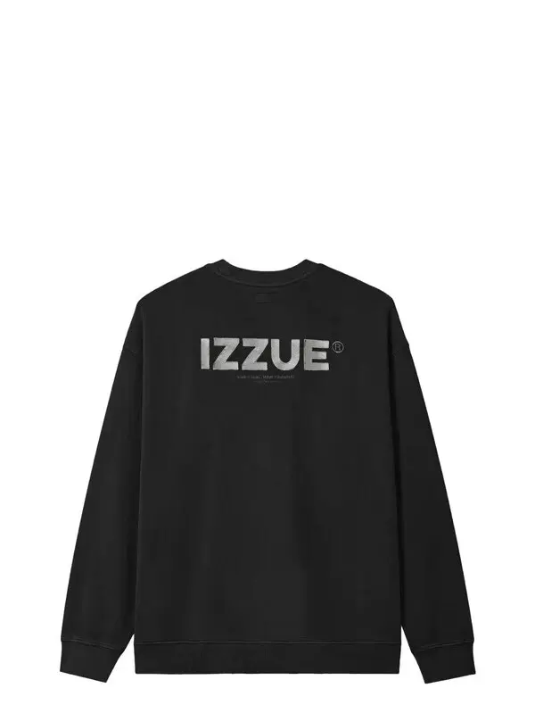 Izzue Logo-print Drop-shoulder Sweatshirt - Black