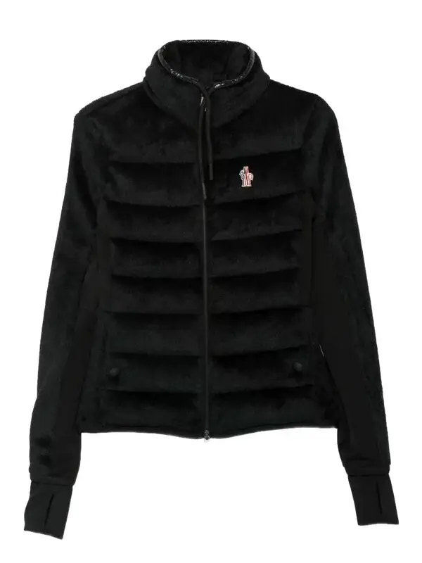 Moncler Padded Fleece Cardigan - Black