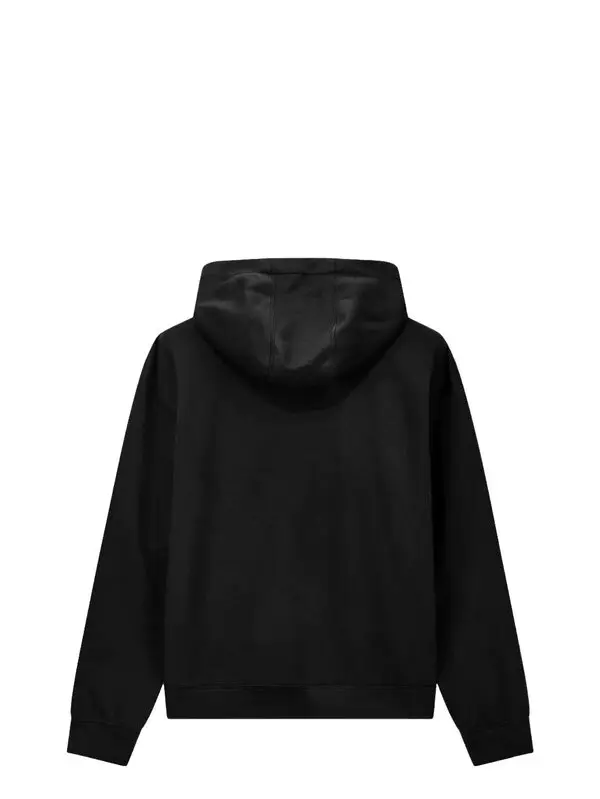 Giorgio Armani Logo-patch Drawstring Hoodie - Black