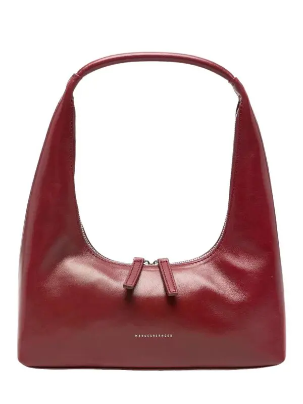 MARGESHERWOOD Logo-print Leather Shoulder Bag - Red