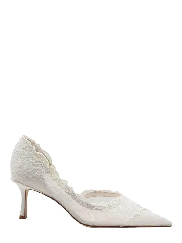 JIMMY CHOO Faiz Pump 65 Ivory Lace Pumps - Neutrals