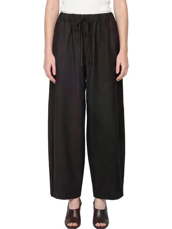 Antonelli Firenze San Lorenzo Drawstring Wide-leg Trousers - Brown