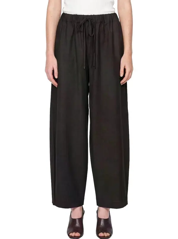 Antonelli Firenze San Lorenzo Drawstring Wide-leg Trousers - Brown