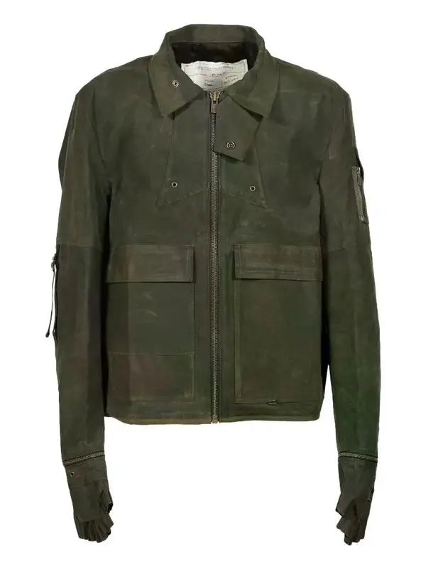 UNDER THE SIGN Phantom Patchwork Gloved Jacket - Green