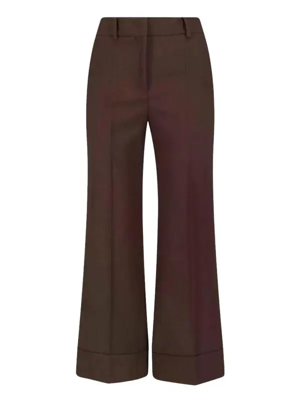 Incotex Pressed-crease Turned-up-hem Trousers - Brown