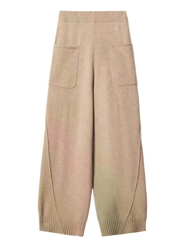 Maison Kitsuné Patch-pocket Knitted Trousers - Neutrals