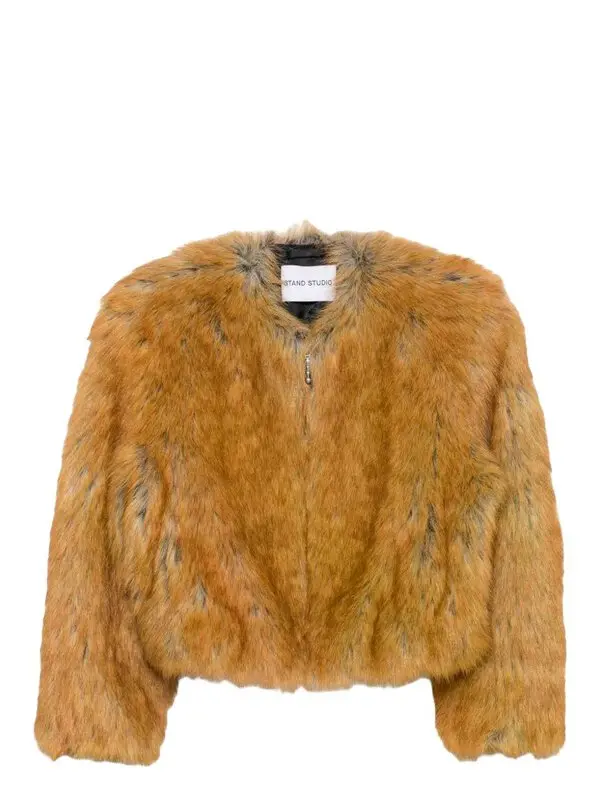 STAND STUDIO Karley Faux-fur Coat - Brown