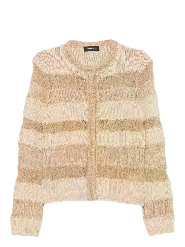 Fabiana Filippi Striped-knit Cardigan - Neutrals