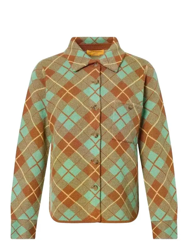 Guest In Residence Check-pattern Button-down Shirt - Brown