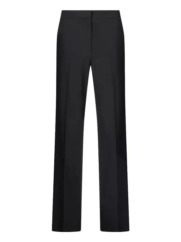 Antonelli Firenze Sangria Pressed-crease Straight-leg Trousers - Black