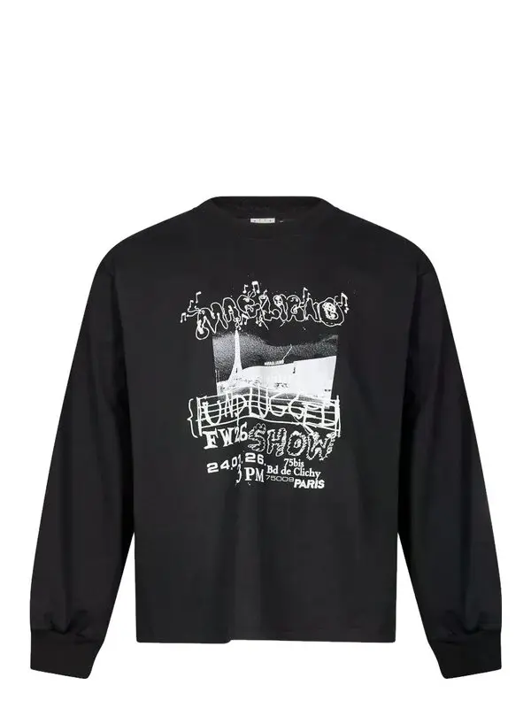 MAGLIANO Unplugged Show Fw26 Paris Long-sleeve T-shirt - Black