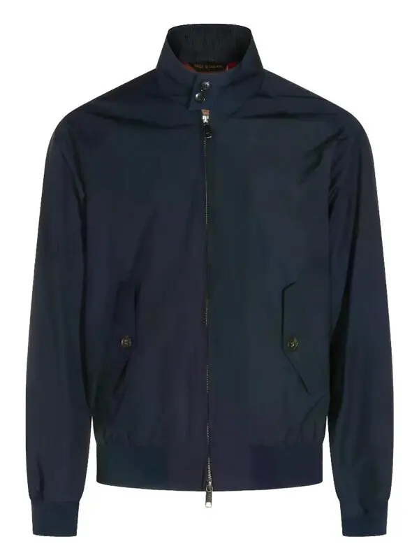 BARACUTA Funnel-neck Zip-up Jacket - Blue