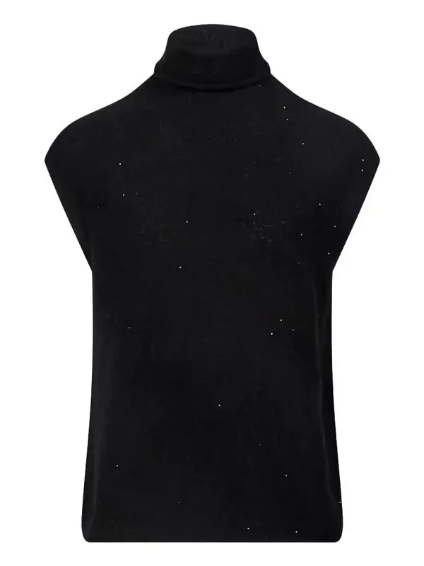 Antonelli Firenze Crystal-embellished Roll-neck Sweater - Black
