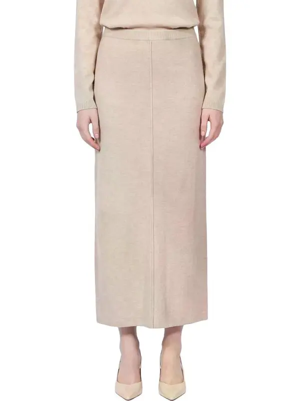 Antonelli Firenze Florida Ribbed-trim Pencil Skirt - Neutrals