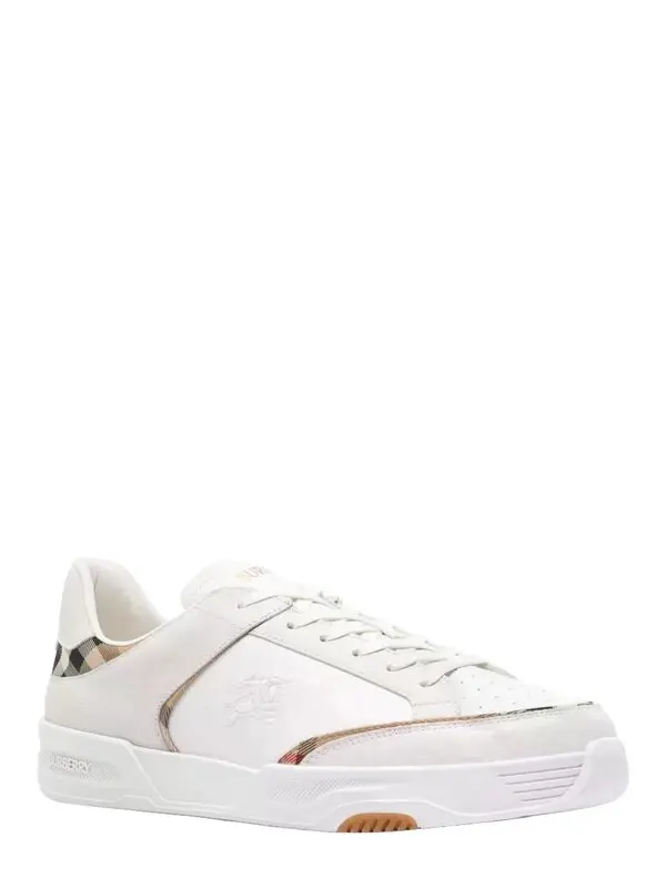 Burberry Leather And Nylon Harrow Sneakers - White
