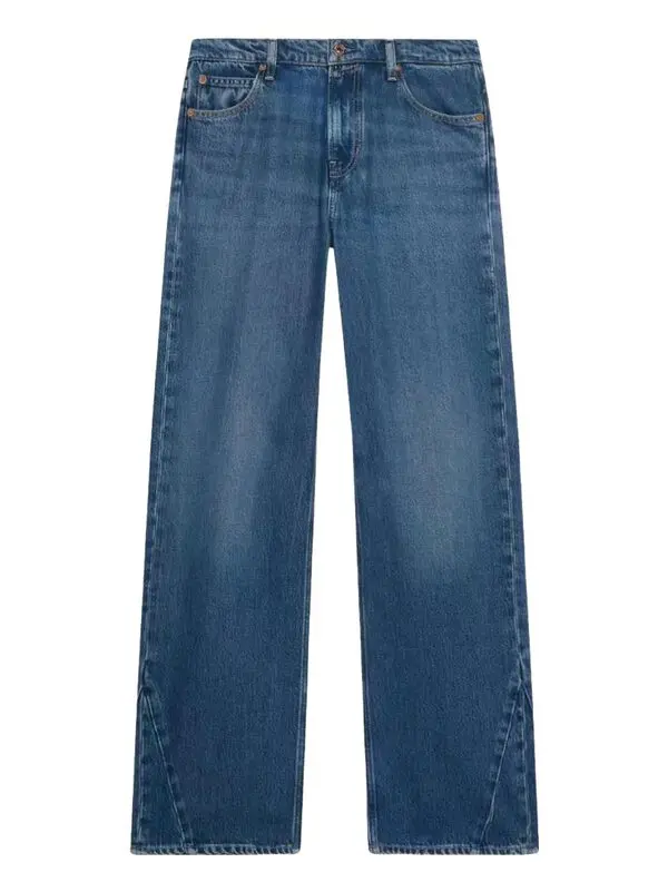 Guest In Residence Seam-detail Wide-leg Jeans - Blue