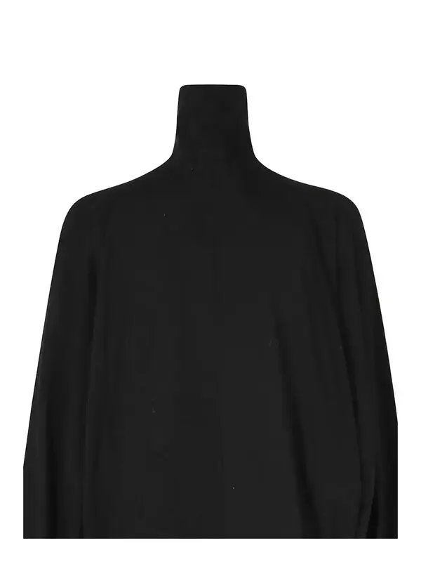 DARKPARK High-neck Batwing-sleeve Top - Black
