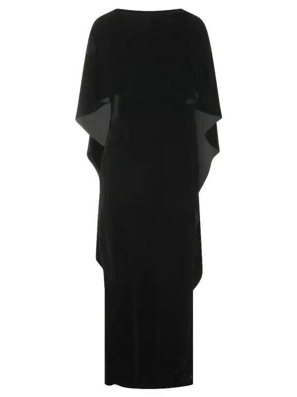 Alberta Ferretti Cape-detail Cut-out Gown - Black