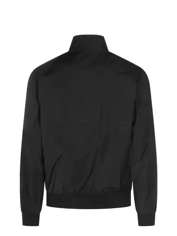 BARACUTA Funnel-neck Zip-up Jacket - Black