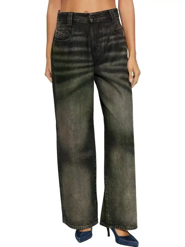 DIESEL® High-waist 1982 D-hakou Relaxed Jeans - Black