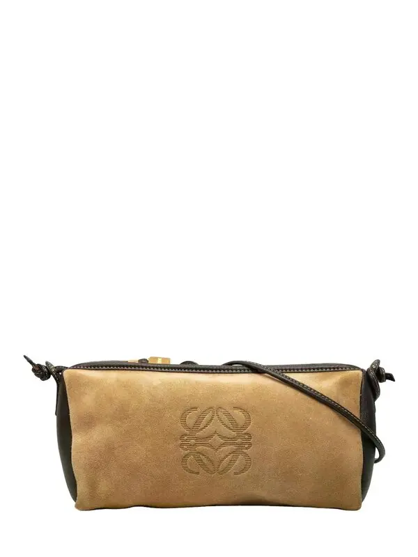 Loewe 20th Century Suede Anagram Crossbody Bag - Brown