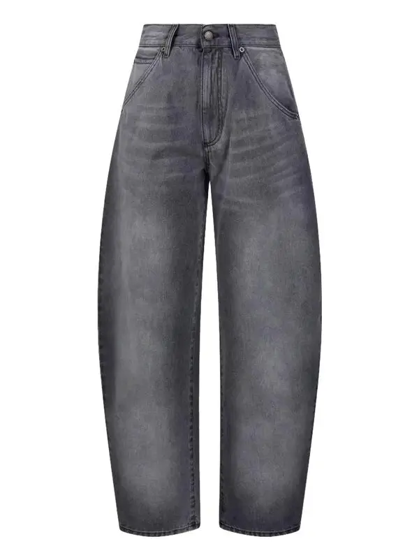 DARKPARK Washed-effect Curved-leg Jeans - Grey