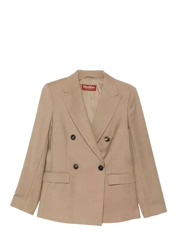 Max Mara Double-breasted Peak-lapels Jacket - Neutrals