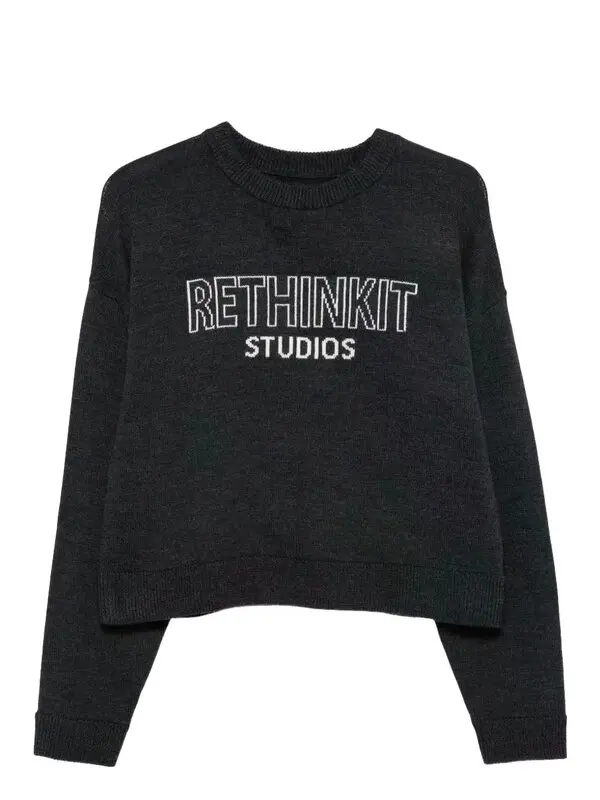 RETHINKIT STUDIOS Logo-intarsia Sweater - Blue