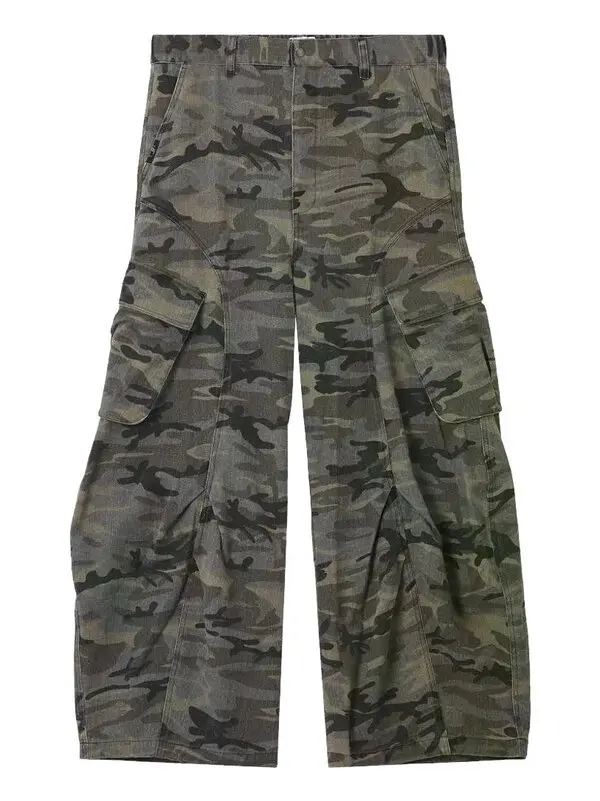 Izzue Camouflage-print Cargo Pants - Grey