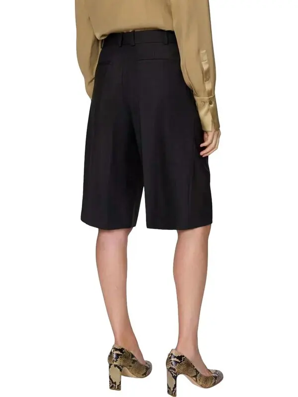 JOSEPH Gabbie Pleated Shorts - Black