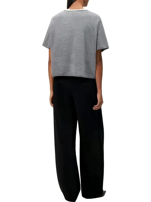 DRYKORN Short-sleeve Cashmere Top - Grey